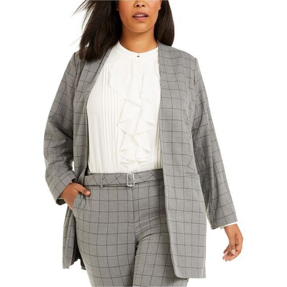 Calvin Klein | Jackets & Coats | Calvin Klein Womens Windowpane Topper ...